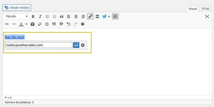 ¿Cómo crear un enlace mailto con hml para abrir el correo?